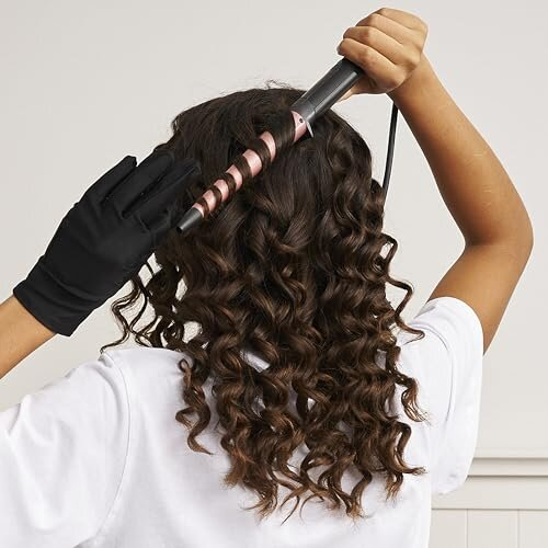 Rose Quartz Conical Curling Wand, Extra-Long Barrel on OnBuy