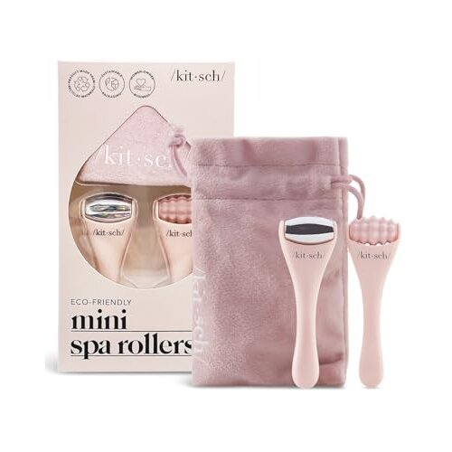 Mini Ice Roller & Mini Face Roller Set with Pouch - Ice Roller for Face ...
