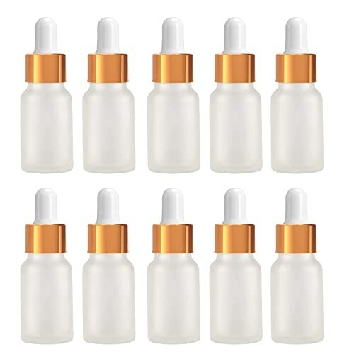 10Pcs, 10ml Glass Dropper Bottles with Dropper Pipettes, Mini Empty ...