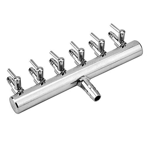 Aquarium Air Pump Splitter, 6 Way Cross Aquarium Gang Valve for shunt ...