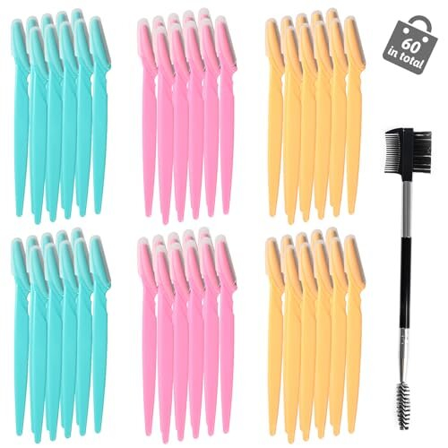 Face Razors Eyebrow Razor Face Shavers for Women 60pcs Dermaplaning ...