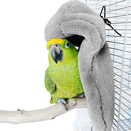 Corner Fleece Bird Blanket, Warm Parrot Cuddle Nest Hanging Toy Comfort ...