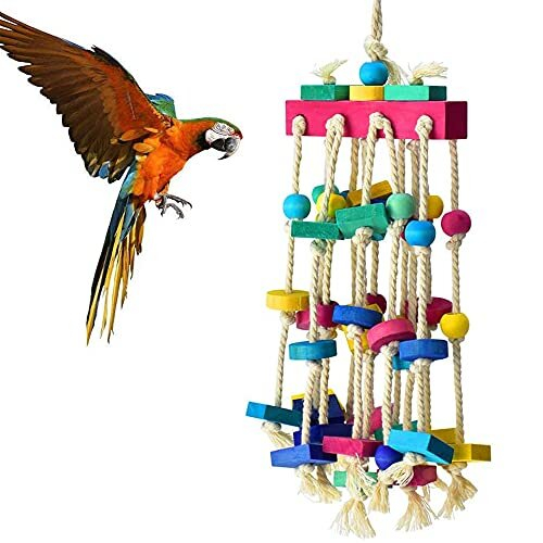 Parrot Cage Bite Toys, Wood Parrot Toy, Bird Cage Toys, Bird Chewing ...
