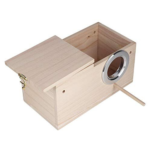 Bird House, Natural Wooden Aviary Breeding Box Mating House Small Birds ...