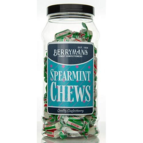 Original Spearmint Chews Mints Retro Sweets Gift Jar By Berrymans Sweet ...