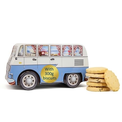 Retro Camper Van Biscuit Tin Gift - Christmas Biscuits Gift Set with ...