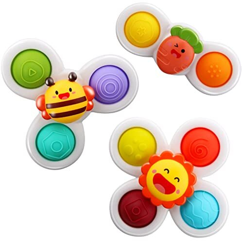 Suction Cup Spinner Toys, Spinners for Babies with Silicone Bubbles ...