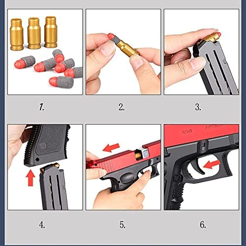 Toy Gun, Toy Guns for Boys, Upgrade Plastic Toy Pistol for Kids with ...
