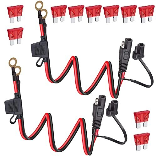 16AWG Quick Disconnect SAE Cable, 2FT Ring Terminal Cable - SAE to O ...