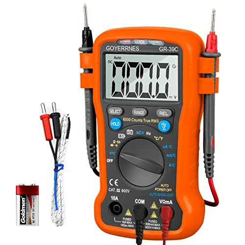 Mini Digital Multimeter TRMS 6000 Counts AC DC Amp Meter, GR-39C Non ...