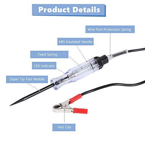 Automotive Circuit Tester, 6V 12V 24V DC Car Fuse Testing Tool with ...