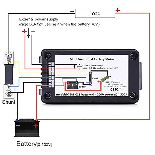 Dc Multimeter Battery Monitor 0 200v Lcd Display Multimeter Dc Battery Monitor Amperemeter With