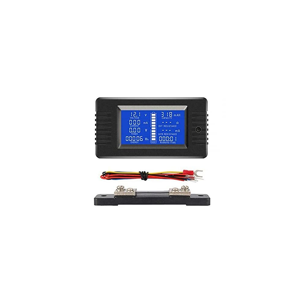 DC Multimeter Battery Monitor, 0-200V LCD Display Multimeter DC Battery ...