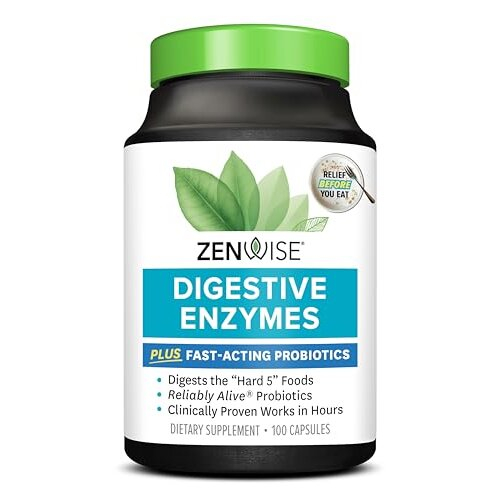 Zenwise Digestive Enzymes - Probiotic Multi Enzymes with Probiotics and ...