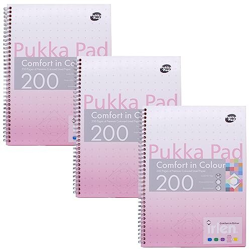 Pukka Pad, Irlen Jotta Pad A4 Notebook 3-Pack – Wire Bound Notepad 200 ...