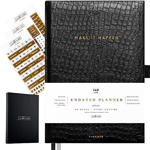 Scribble & Dot Planner - Undated Weekly Planner A5 | NO Dates Start ...