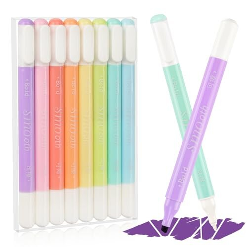 Highlighter Pens,Erasable Highlighters,Double Ended Highlighter,8 Pcs ...