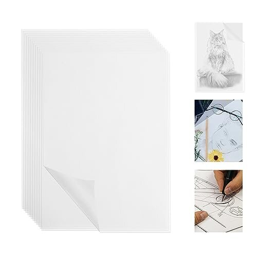 240 Sheets A4 Translucent Tracing Paper Printable, 93 GSM Thick Vellum ...