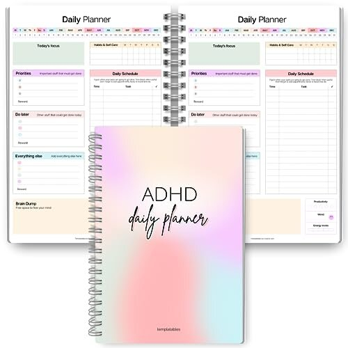 ADHD Daily Planner for Neurodivergent Adults - Productivity Daily ...