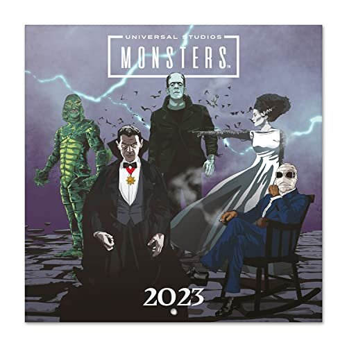 Universal Monsters Wall Calendar 2023 12' x 12' FSC| 12 Month Planner ...
