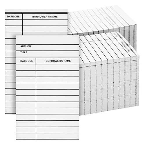 500 Pack Bulk Library Cards for School Book Checkouts, Catalog ...