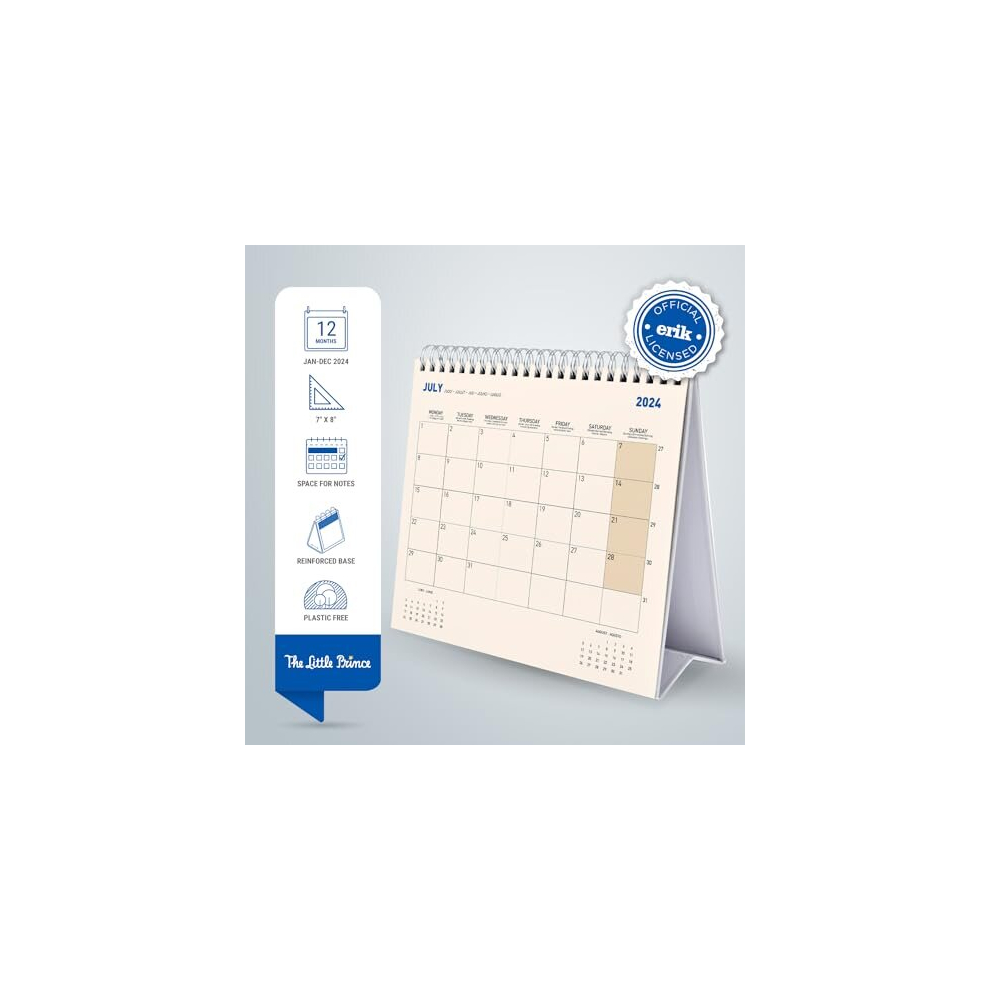 The Little Prince Desk Calendar 2024 | Desktop Calendar 2024 | 8 x 7 ...