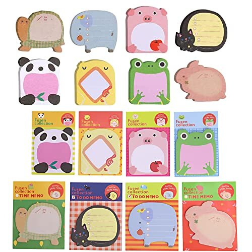 40 Pcs Cute Animals Sticky Notes Cute Sticky Notes Set,Refrigerator ...
