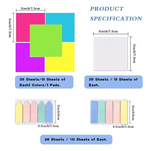 Transparent Sticky Notes, Postit Notes for Removable Adhesive, Clear ...