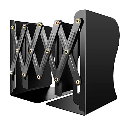 Bookends Adjustable Metal Bookends Desktop Organizer, Adjustable Book ...