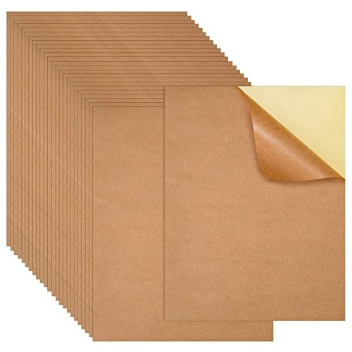 A4 Kraft Sticker Paper Labels,Full Sheet Printable Sticker Paper Label ...