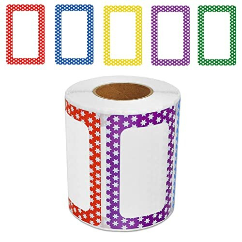 Tag Labels Stickers, 300 Colourful Name Labels, Sticky Label Stickers ...