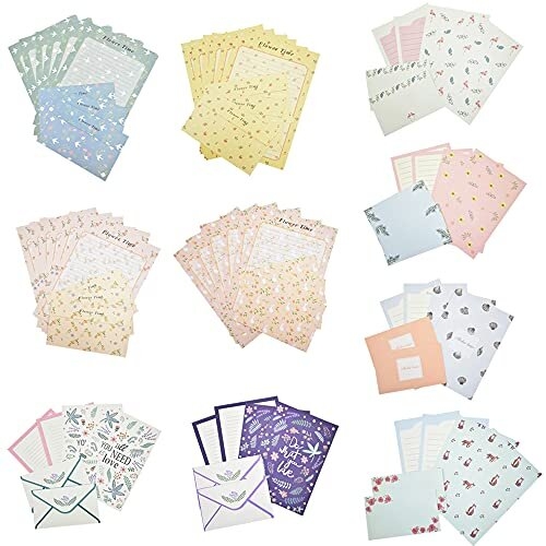 Envelope Letter Paper Set , 72 Pieces Letter Writing Paper Set ...