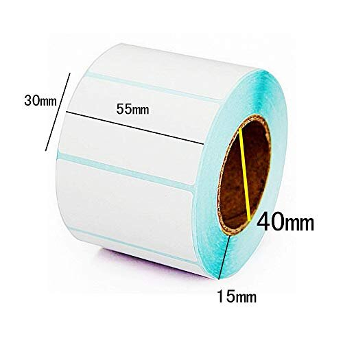 2 Rolls 1400 pcs 55mm x 30mm self Adhesive Blank White Sticky Labels ...