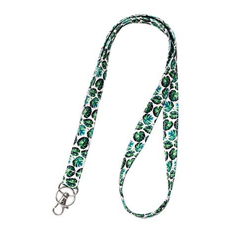 Tropical Leaves Gift Lanyard ID Holder Cotton Fabric Preschool Lanyard ...