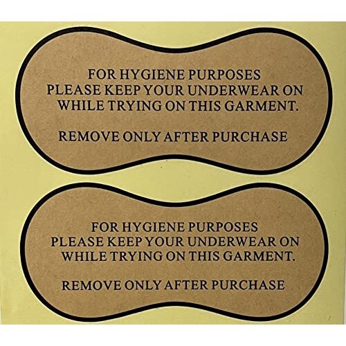Adhesive Protective Hygiene Try On Stickers/Labels | Barrier/Liner for ...