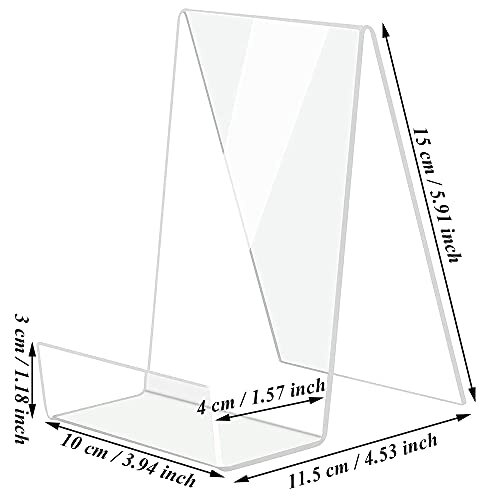 Acrylic Book Stands for Display, 3 Pieces Sign Holder Stand Transparent ...