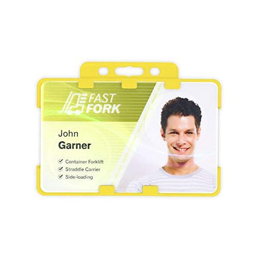 Badge Pass Card ID Holder Double Sided for Lanyard Neck Straps ...