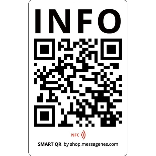 | INFO NFC and QR Sticker | Reusable Smart QR Code and NFC | 1 ...