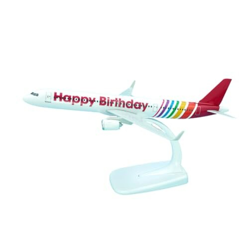 Birthday Plane Gift 'Happy Birthday' Model Plane Airbus A321 1/200 21 ...