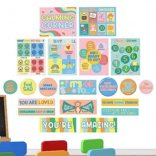 S&O Calm Down Corner to Relax Kids - Soothing Classroom Bulletin Board ...