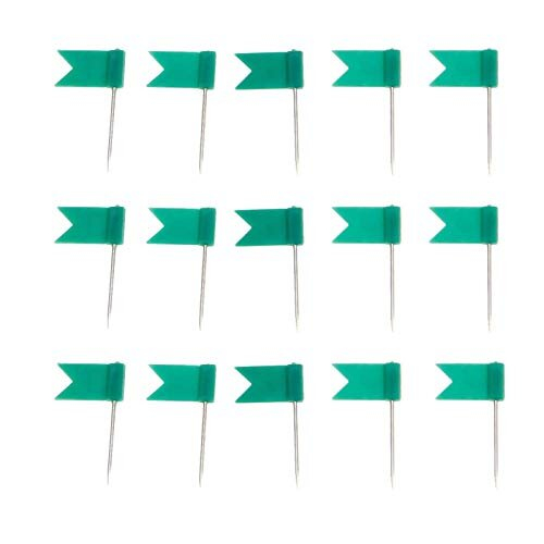 100pcs Green Flag Push Pins, Flag Push Tacks for Map, Colorful Marking ...
