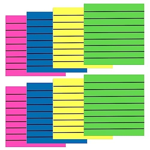 400 Sheets Transparent Sticky Notes Colorful Clear Lined Sticky Notes ...