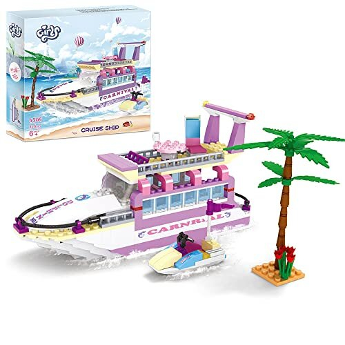 Girls Cruise Ship Building Sets Friends Sailing Boat Construction Toys ...