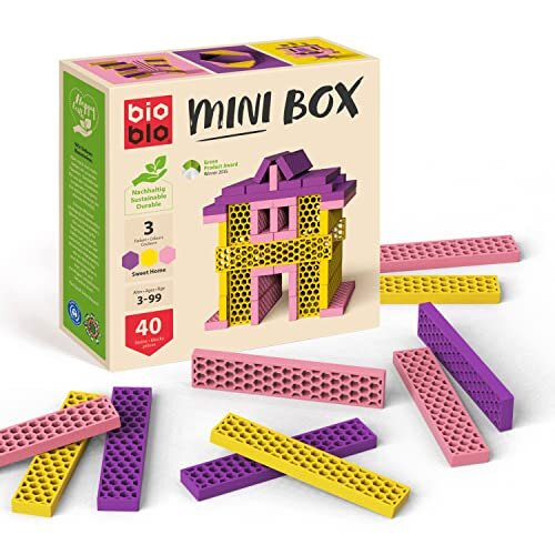Mini Box Sweet Home with 40 Building Blocks, Sustainable Building ...