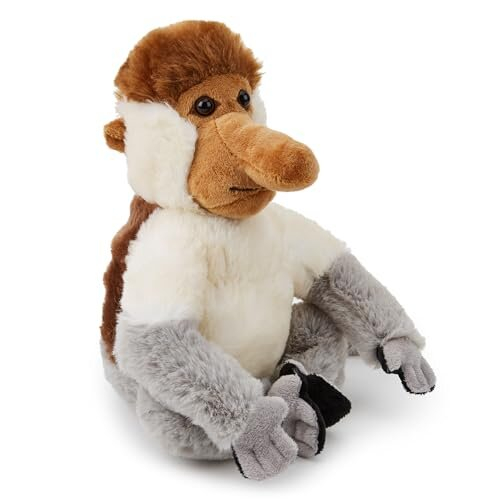 Proboscis Monkey Plush Toy (25cm) - Unique, Soft Jungle Animal, Eco-Friendly, Fascinating for ...