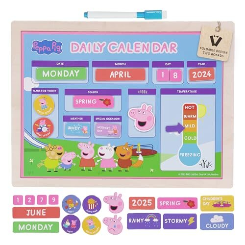 Peppa Pig Educational Daily Calendar & Temperature Display - Montessori ...