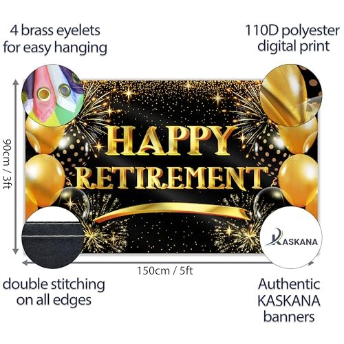 Retirement Banner - Retirement Decorations - Happy Retirement Banners ...