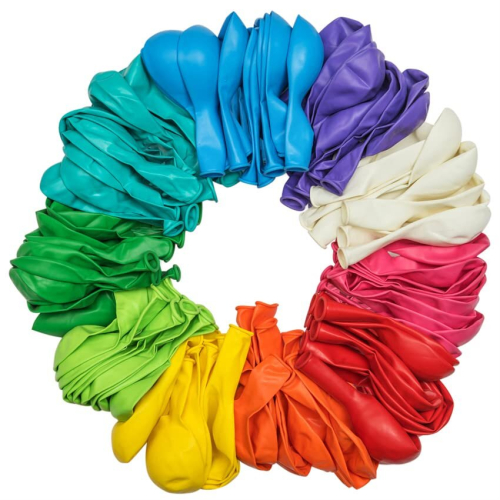 50 Biodegradable Balloons Multicoloured Balloons In 10 Colours.12 Inch ...