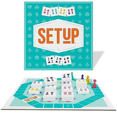 | SETUP | Rummy Style Family Board Game | Ages 8+ | 2-4 Players | 25 ...