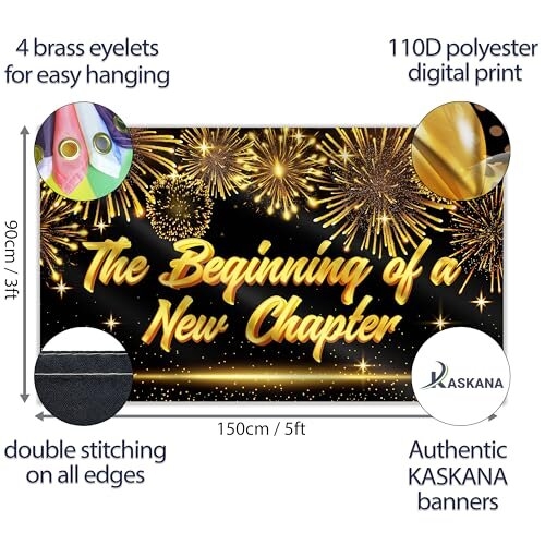 The Beginning of a New Chapter Banner - Good Luck Banner ...